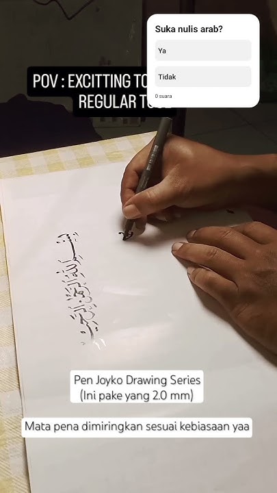 Menulis kaligrafi dengan pena biasa #calligraphy #kaligrafi #menulisarab - YouTube