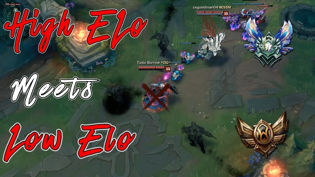 High Elo Meets Low Elo | League Of Legends - YouTube