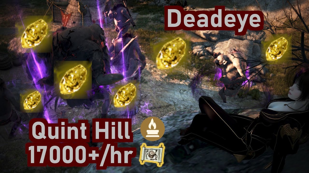 BDO | Quint Hill | Deadeye | 17000+/hr (Lv2 + Agris) - YouTube