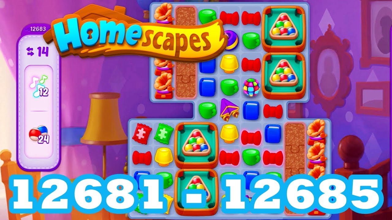 Homescapes Level 12681 - 12685 HD 3 - match puzzle Gameplay | android ...