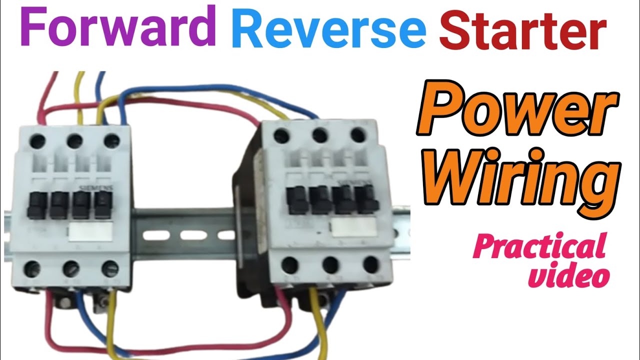 || reverse forward starter power wiring || Rdol starter power wiring ...