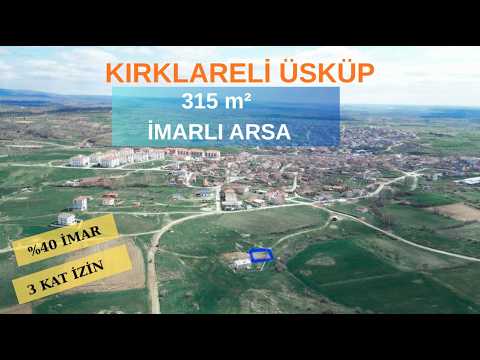 Kırklareli Üsküp Mehmetçavuş’ta 315 m² İmarlı Arsa | 3 Kat İzinli