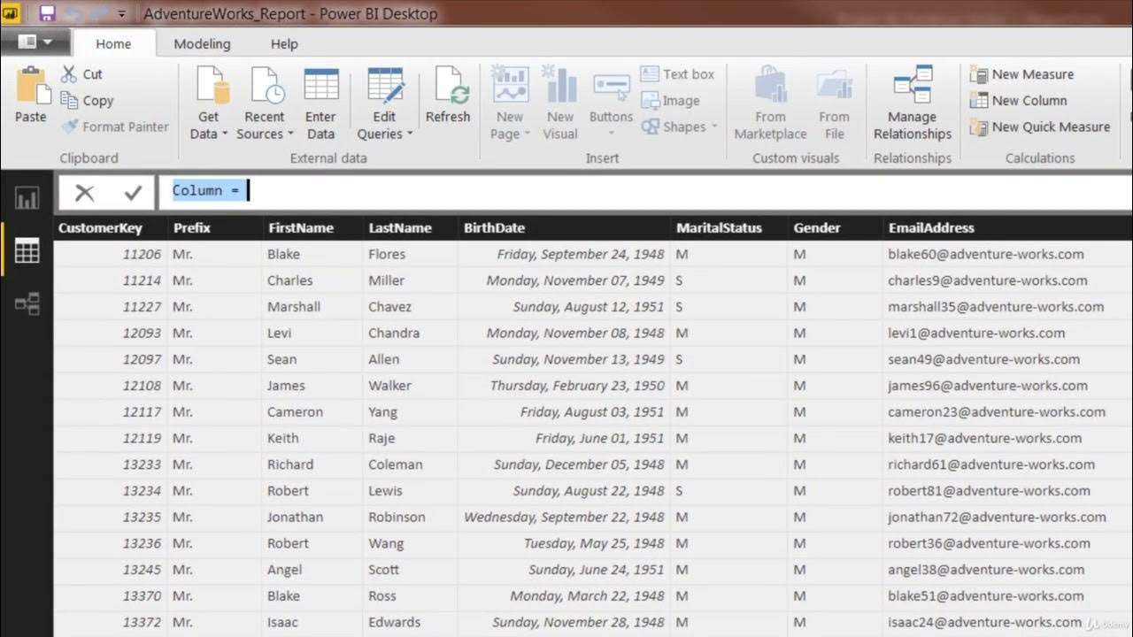 DAX Demo Basic Date & Time Functions | Microsoft Power BI Desktop for ...
