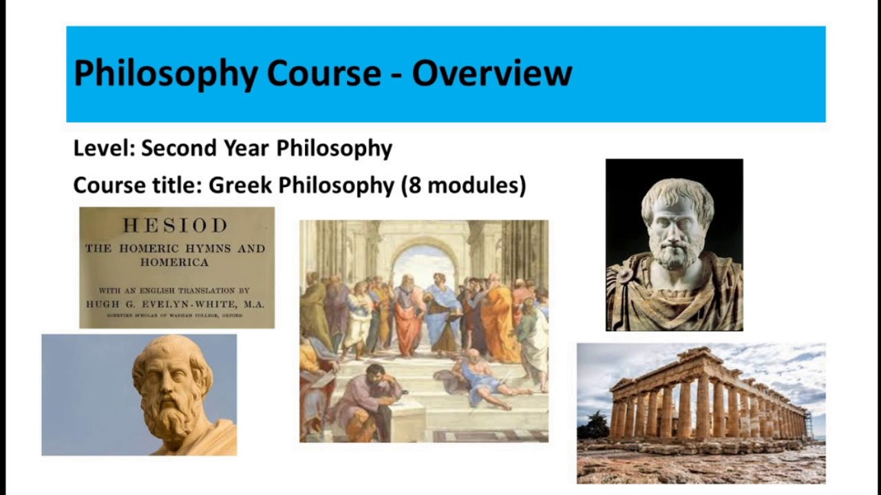 Philosophy courses at Sophia College - YouTube