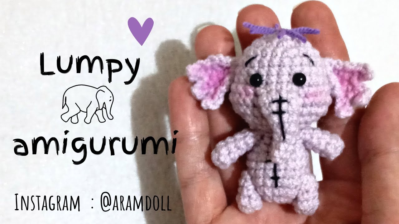 🐘 lumpy elephant amigurumi/lumpy crochet tutorial/how to amigurumi ...