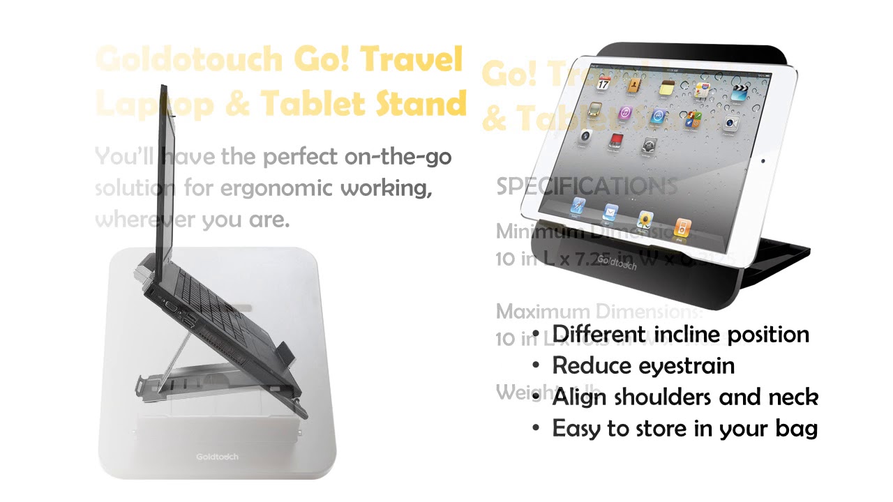 Goldtouch Laptop & Tablet Stand - YouTube