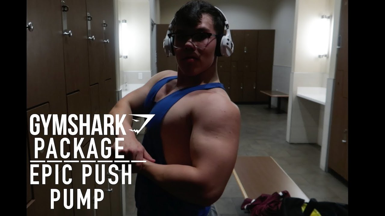 Gymshark Package // Push Day // W/17 YEAR OLD BODYBUILDER - YouTube