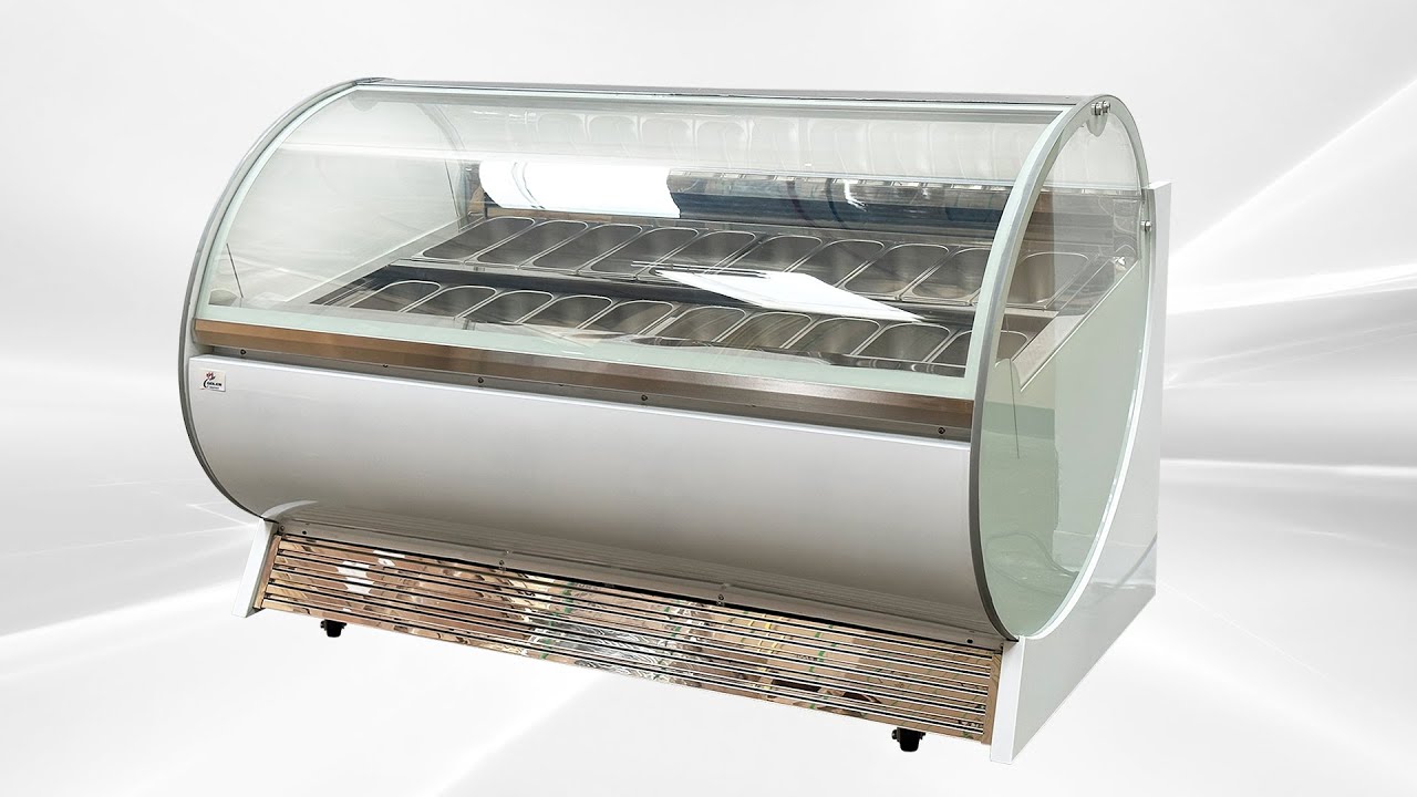 75inches gelato display Gelato Ice Cream Showcase COMMERCIAL CURVED ...