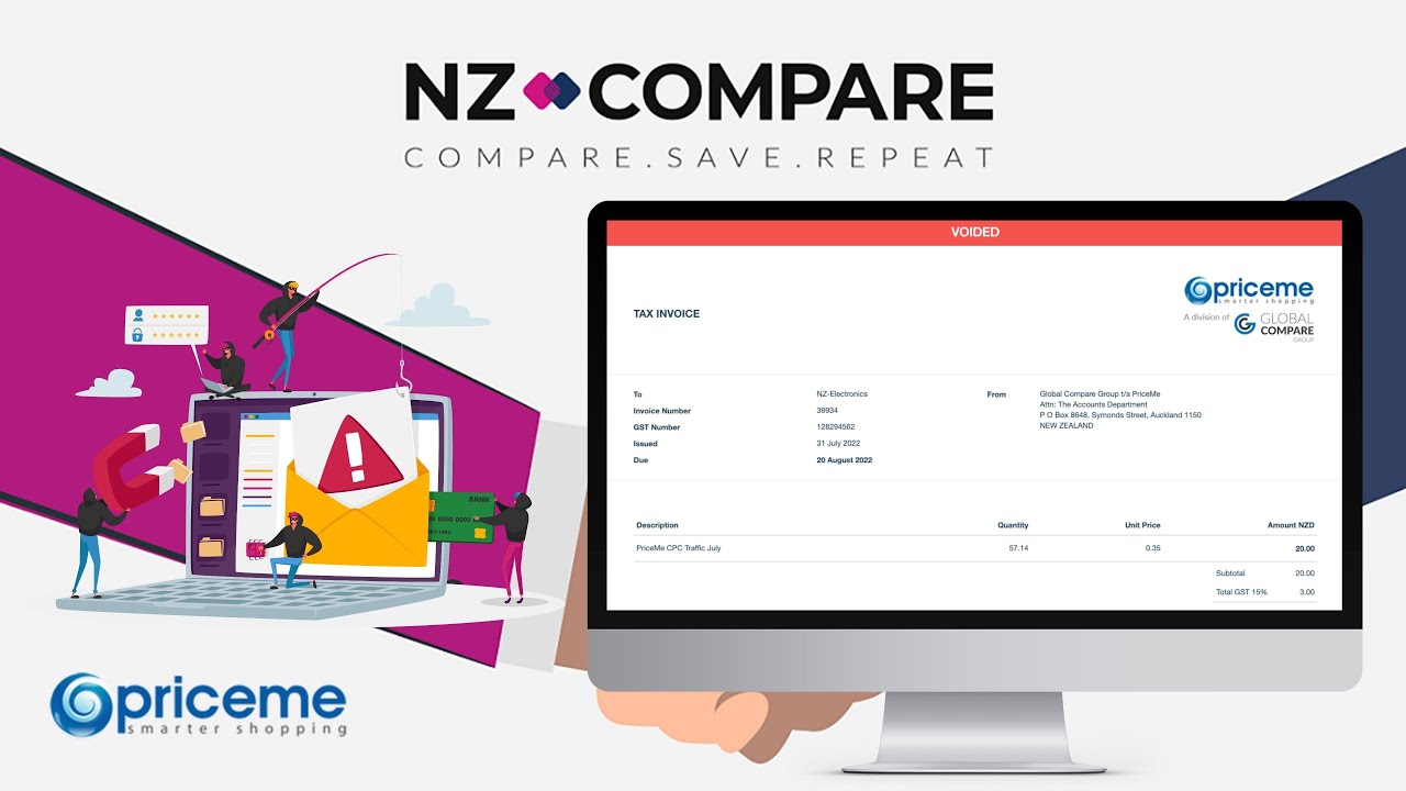 Proforma Invoice from Global Compare Group Ltd PriceMe/NZ Compare ...
