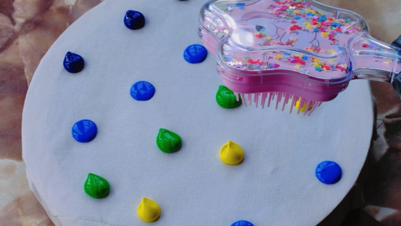 Disney home painting with comb 🤩🤗😍|| step by step for beginners|| - YouTube