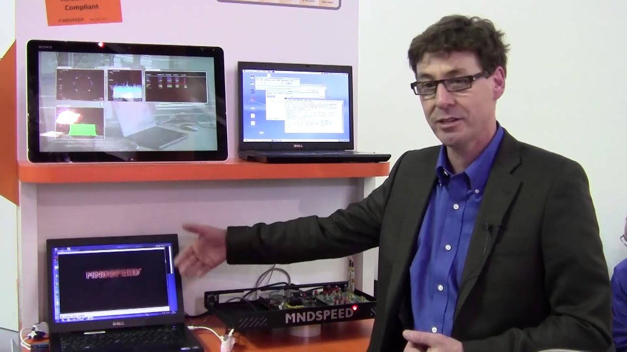 Mindspeed at MWC 2013: 20 MHz demo - YouTube