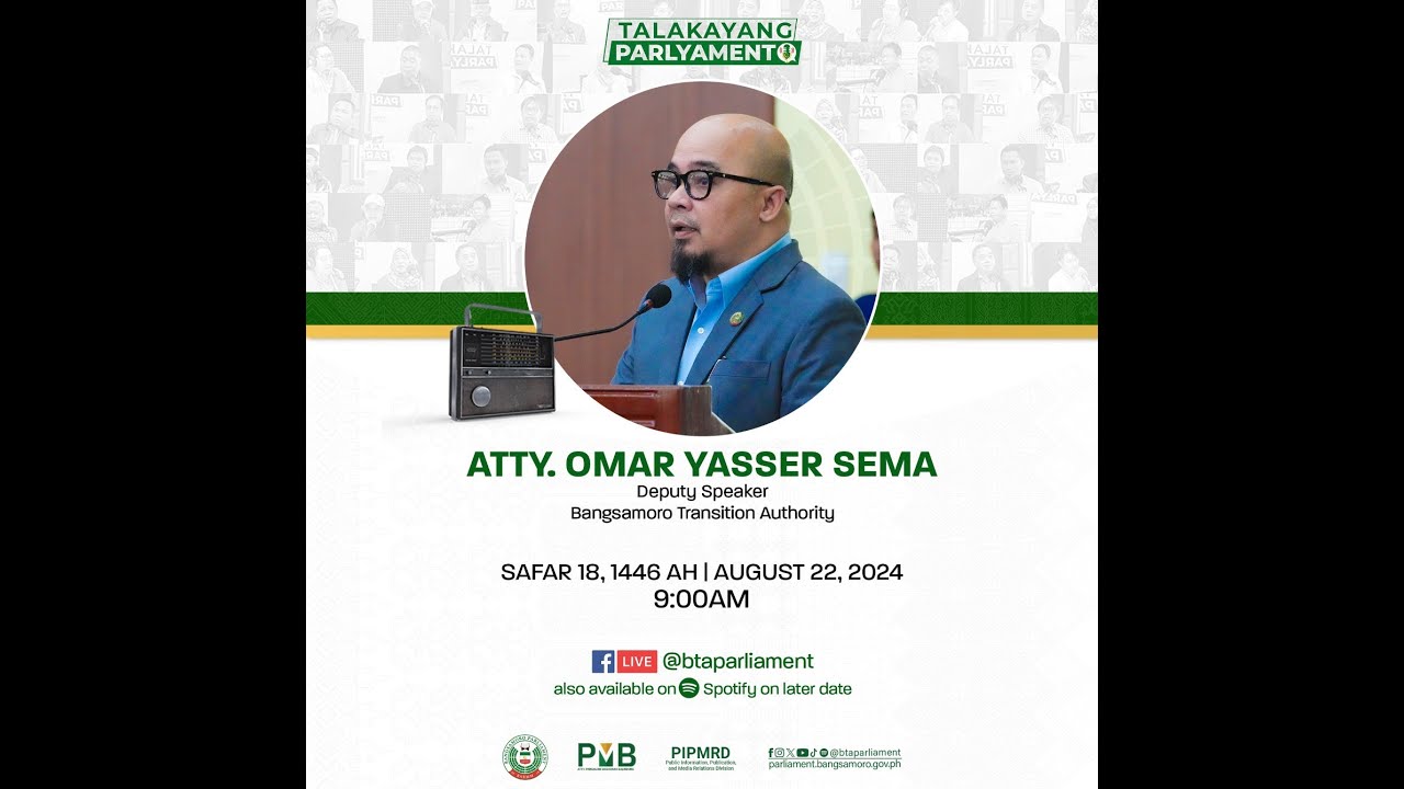 WATCH LIVE: 114th episode of TP with our guest, Deputy Speaker Atty. Omar Yasser Crisostomo Sema ...