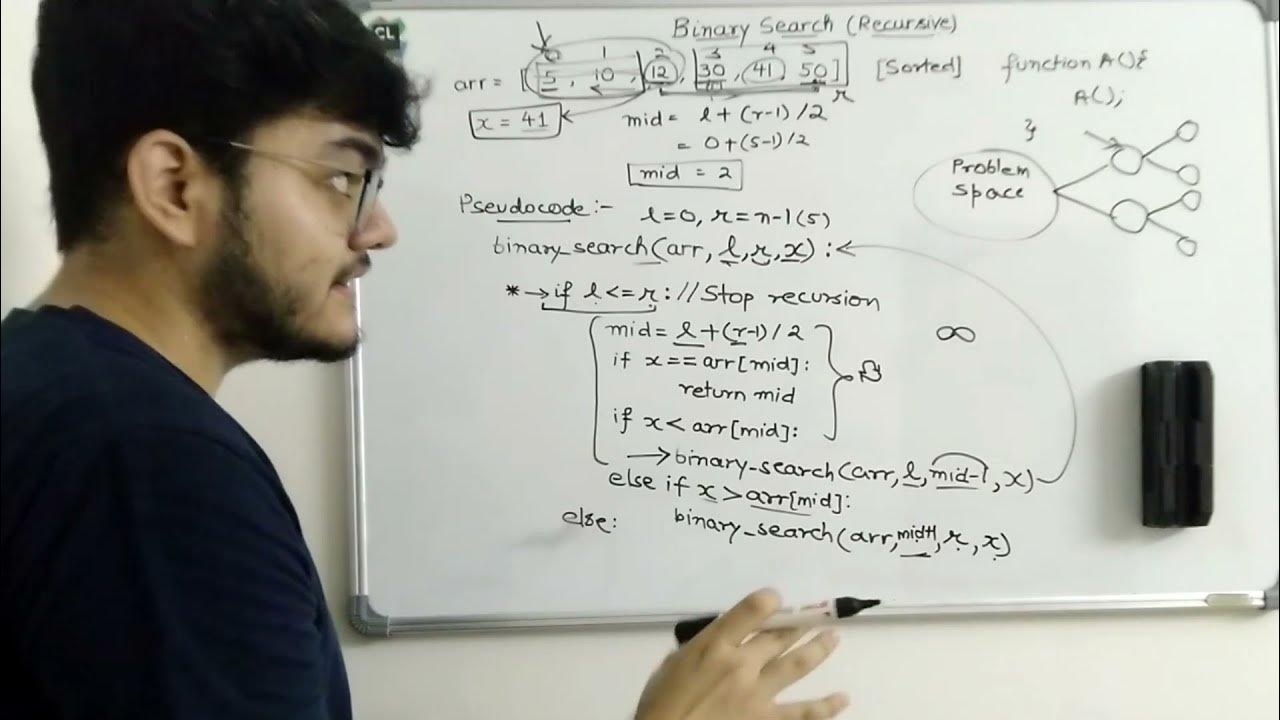 [1.3] Binary Search in Python (Recursive) | Data Structures in Python - YouTube