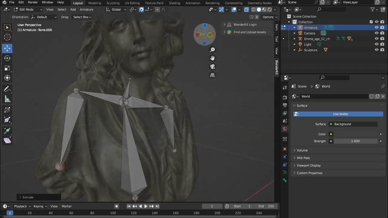 blenderkit assets by author FreePoly artists sculpture Woman - YouTube
