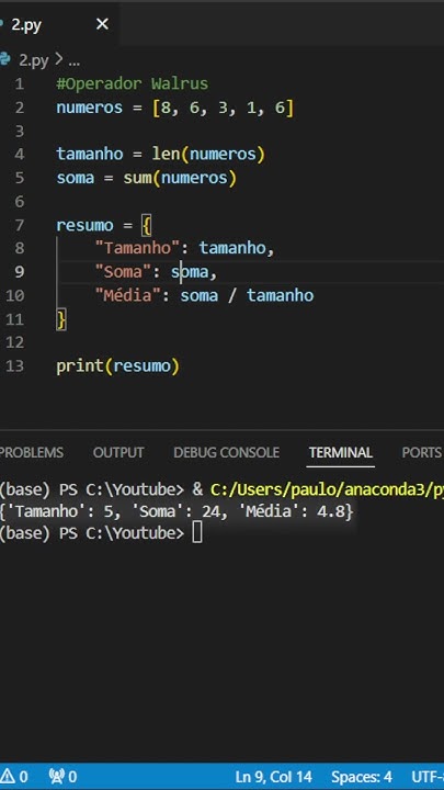 OPERADOR WALRUS no Python? Como usar? #shorts #python #programação ...