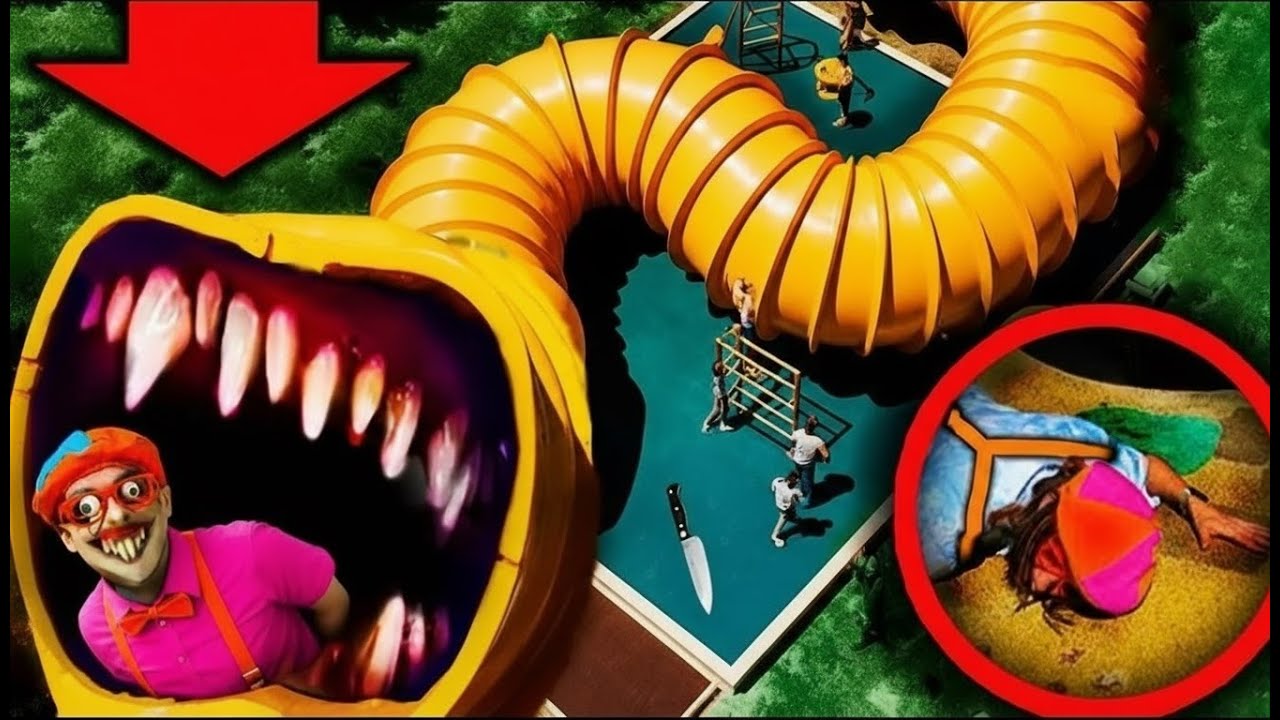 Triple BLIPPI.EXE vs SLIDE EATER | MONSTER SLIDE EATER in real life ...