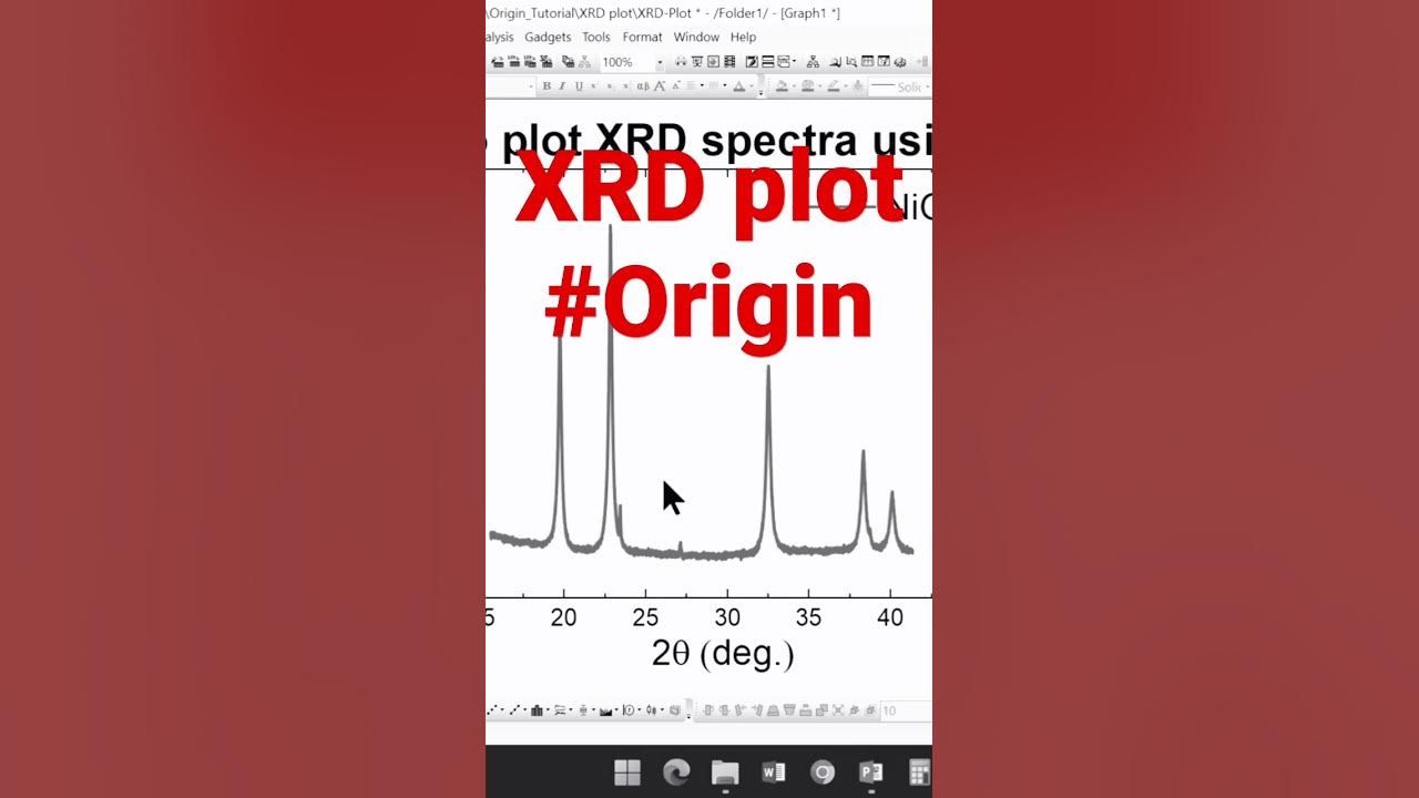 Plotting #XRD data using #Origin software - YouTube