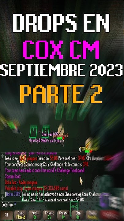 DROPS EN COX CM SEPTIEMBRE 2023 PARTE 2 [OSRS] #Shorts - YouTube