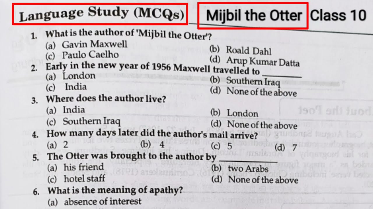 Mijbil The Otter Mcq Mijbil The Otter Class 10 Mcq Mijbil The Otter mijbil-the-otter-mcq-mijbil-the-otter-class-10-mcq-mijbil-the-otter