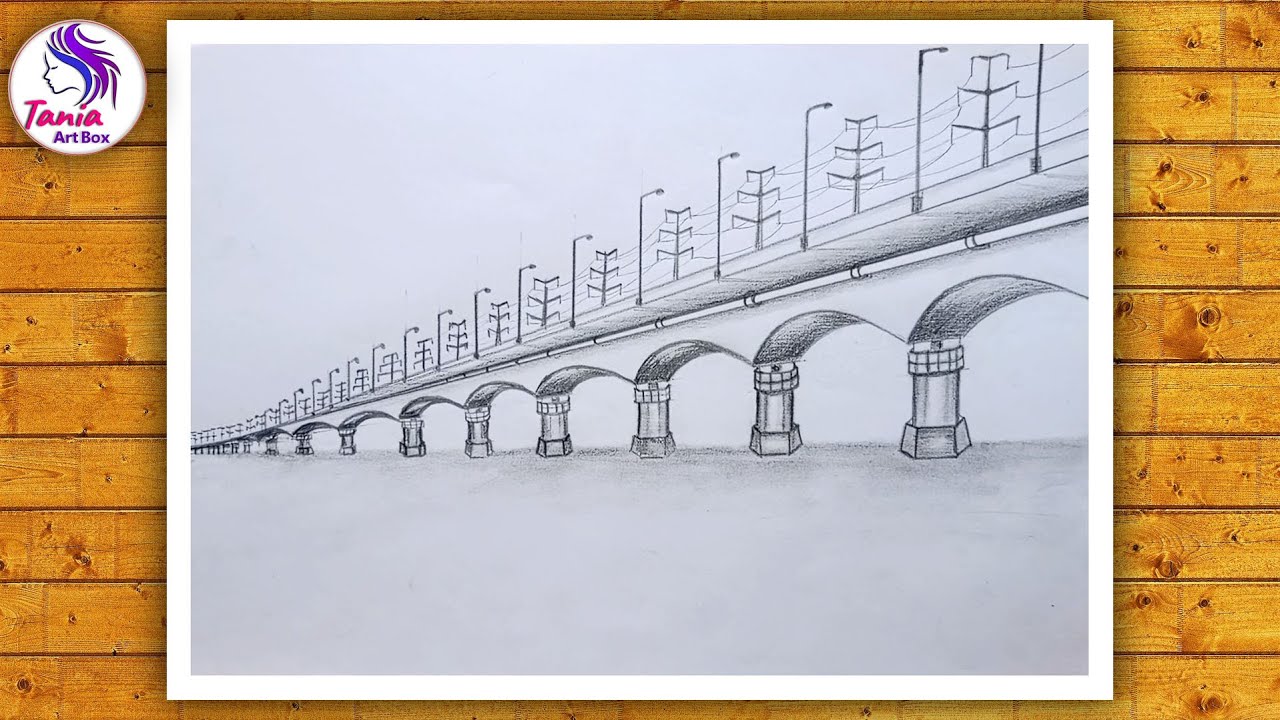 How to draw Bangabandhu Bridge step by step || বঙ্গবন্ধু সেতু আঁকা ...