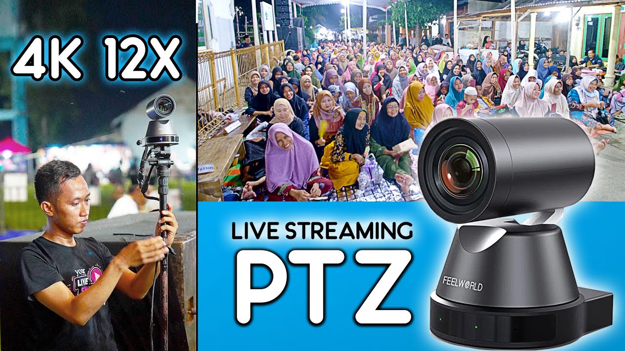 KAMERA LIVE STREAMING Terbaik - PTZ FEELWORLD 4K12X - Laiqul - YouTube