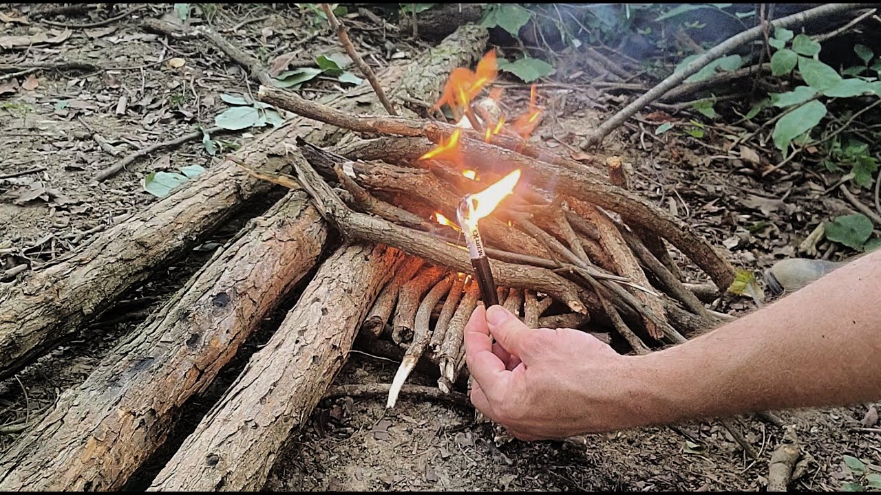 How to start a fire using a Sharpie marker - YouTube