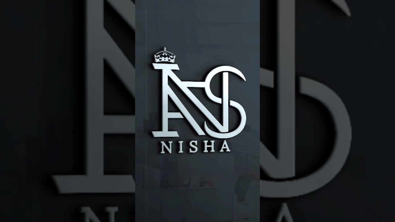 NISHA Name brand logo| #shortvideo #youtubeshorts #logo #art #viral # ...