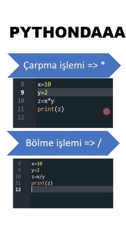 Çarpma ve bölme işlemi #code #keşfet #python #software #yazılım # ...