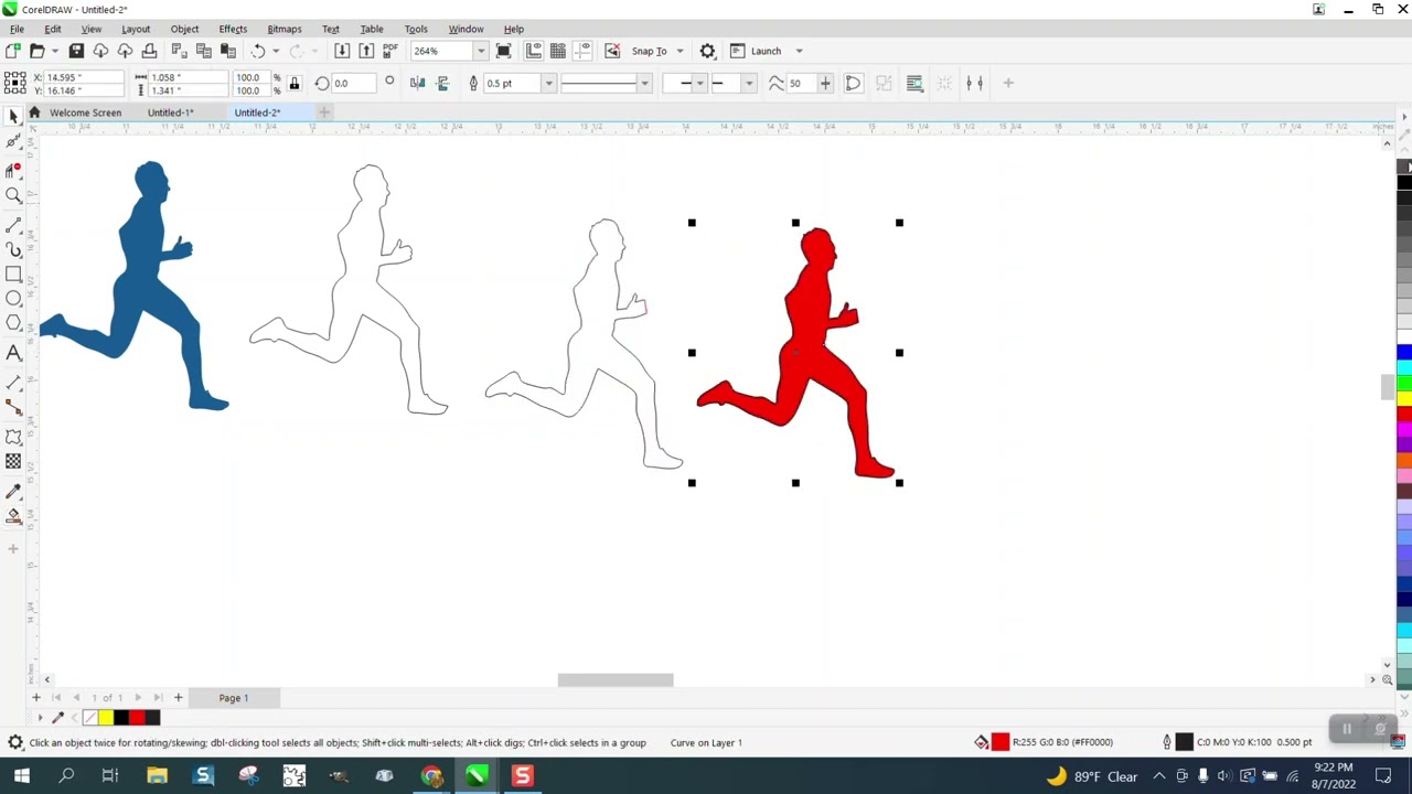 Corel Draw Tips & Tricks Trace Clean up make a new hand on a runner ...