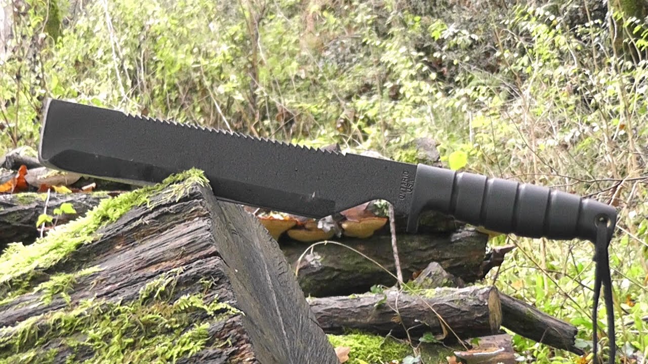 Ontario SP8 Survival Machete Review (Fr) - YouTube