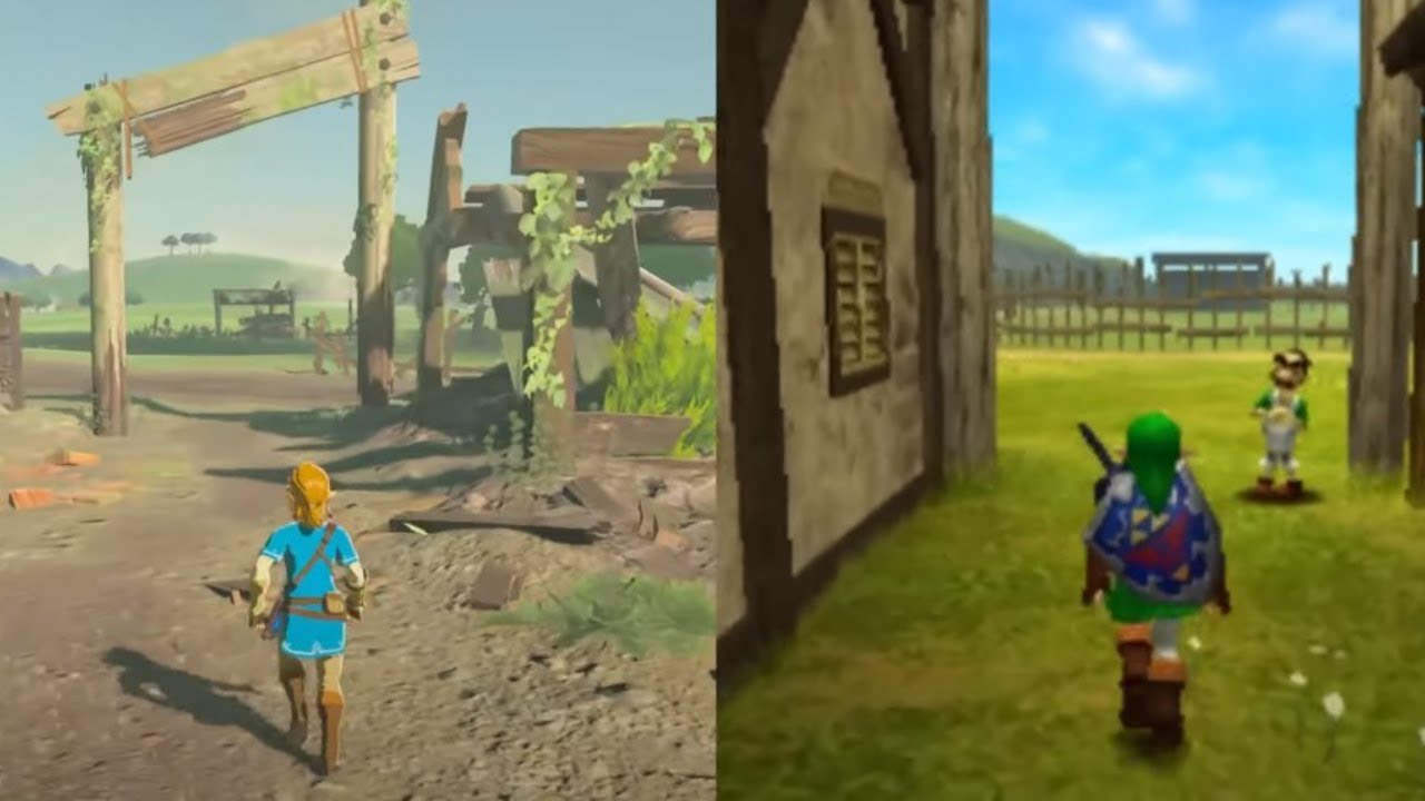 Lon Lon Ranch Breath of the Wild Vs Ocarina of time (Comparison) - YouTube