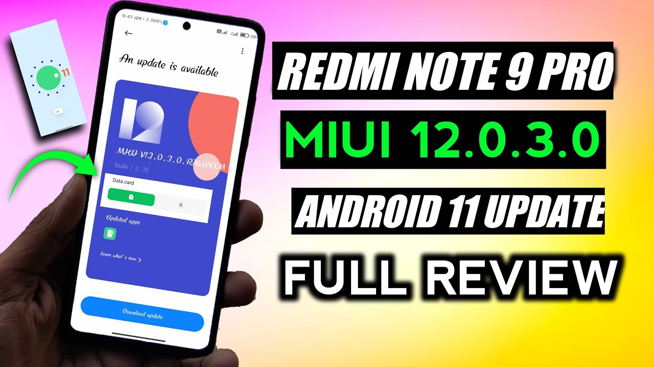 Redmi Note 9 Pro MIUI 12.0.3.0 Android 11 New Update Full Review ...