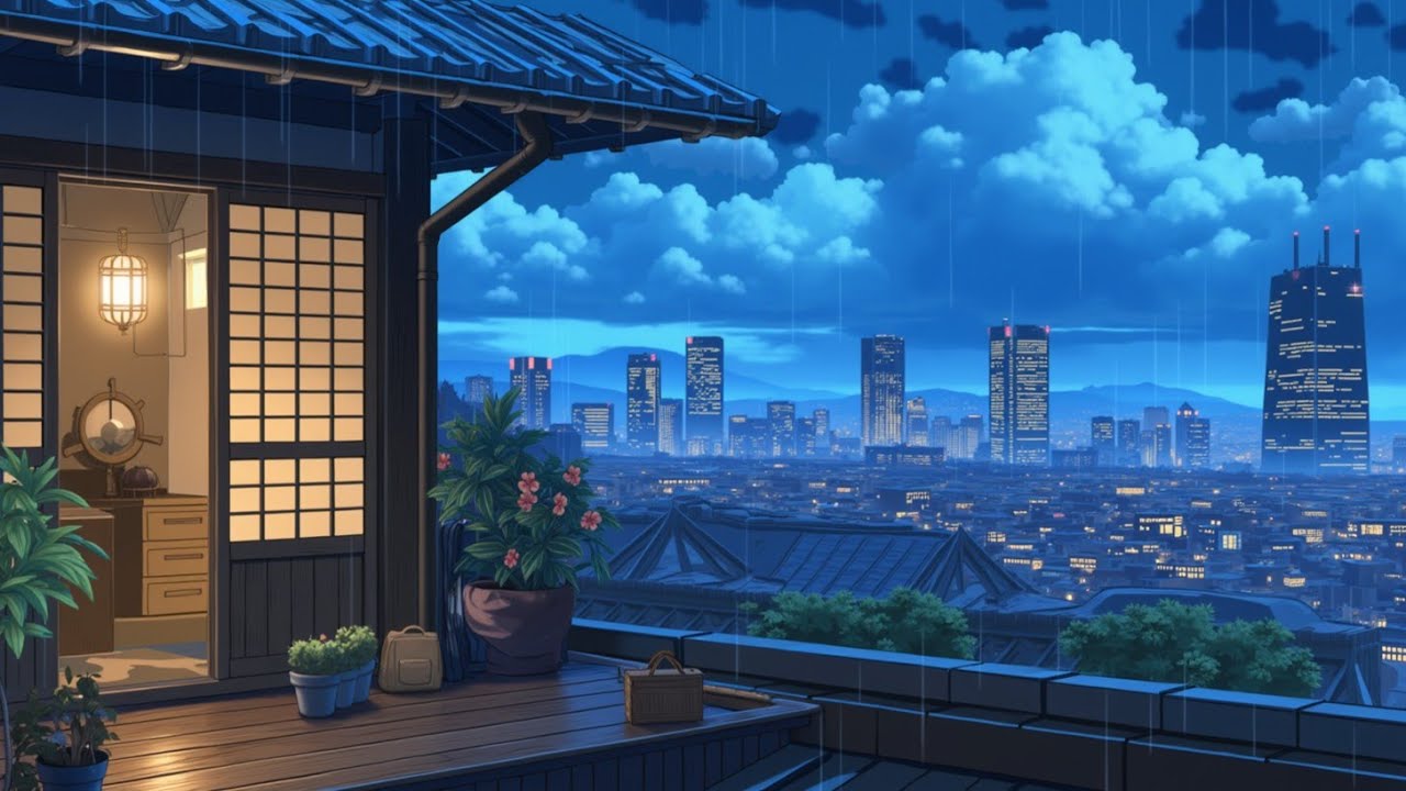 Chill Lofi Hip Hop Beats: Ghibli Inspired City Night Scenes for Deep ...