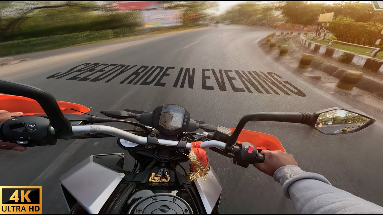 [4K] Speedy Evening on KTM DUKE 200 in Gift City || Super Ride🚀🚀 ...