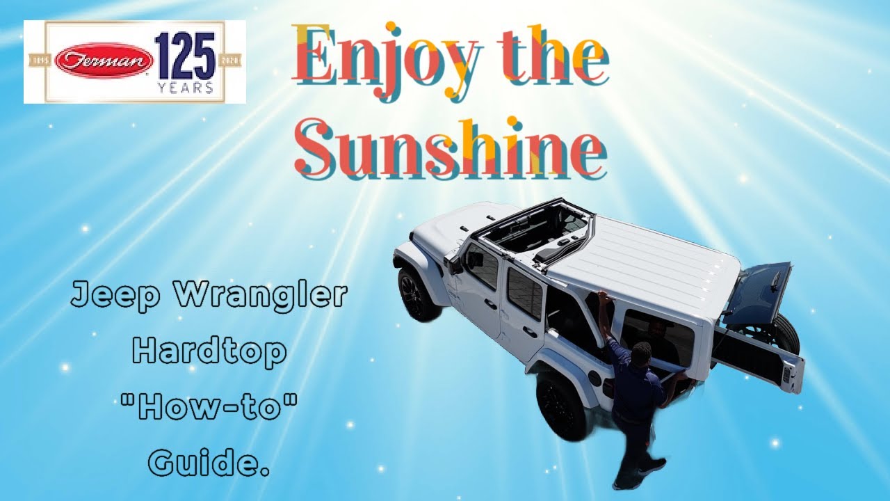 How to remove hardtop on Jeep Wrangler - YouTube