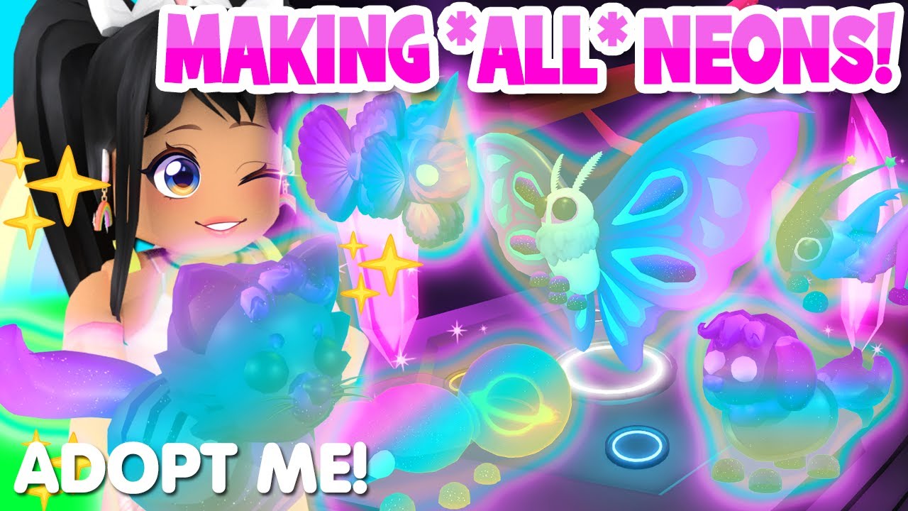 MAKING *EVERY GALAXY NEON* in Adopt Me! (roblox) NEON SPREE - YouTube