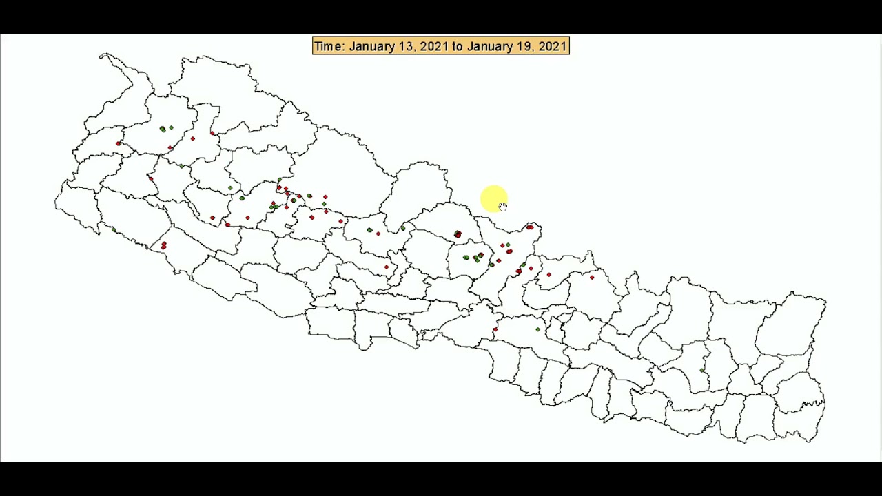 Distribution of forest fire incidents in Nepal between 2021 January to ...