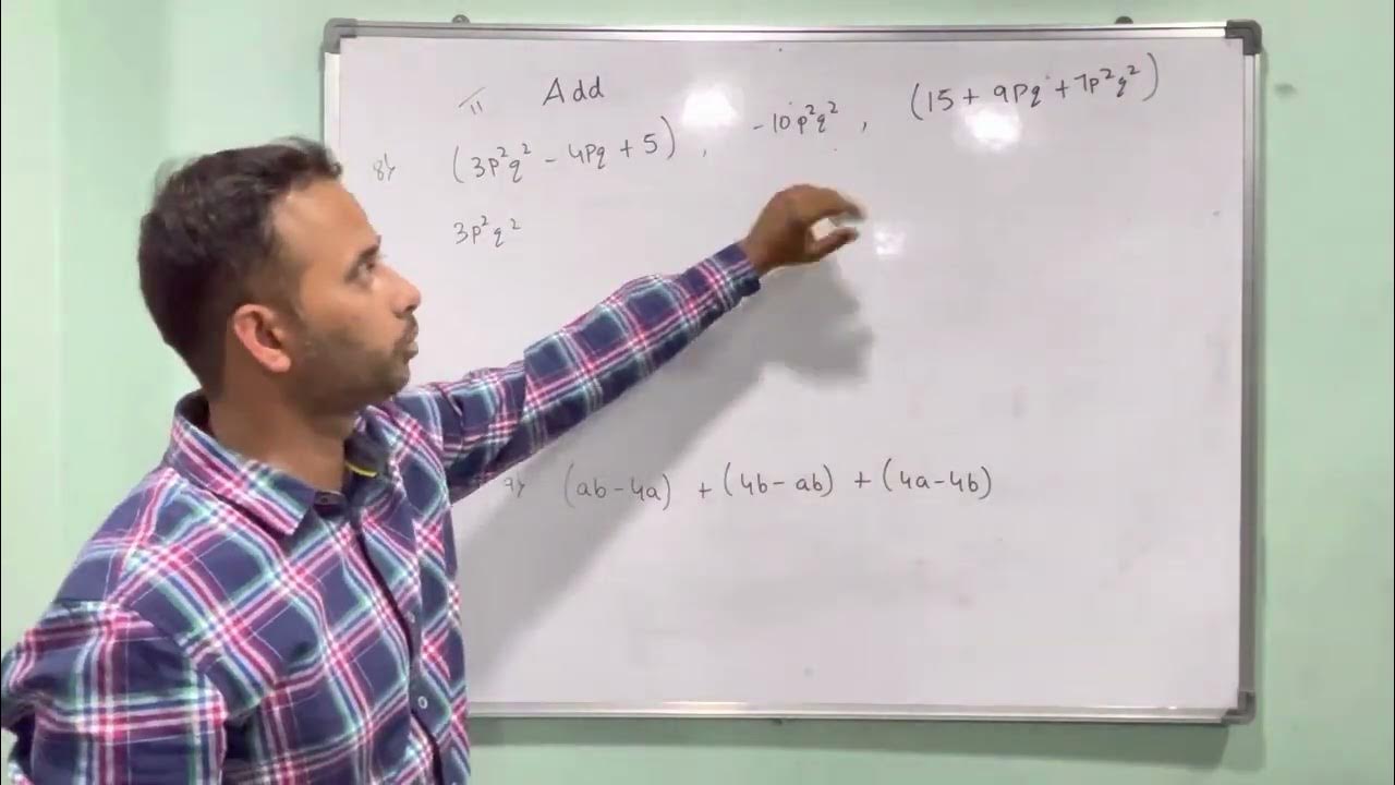 Class 7 Algebraic expression chapter Ex 12.2 2nd Main 6 to 10 problem solutions - YouTube