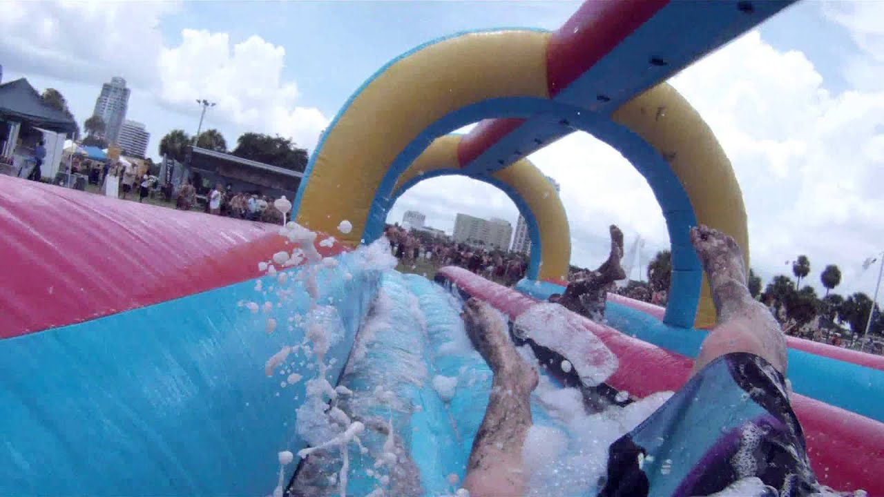 Slip slide Splash - YouTube