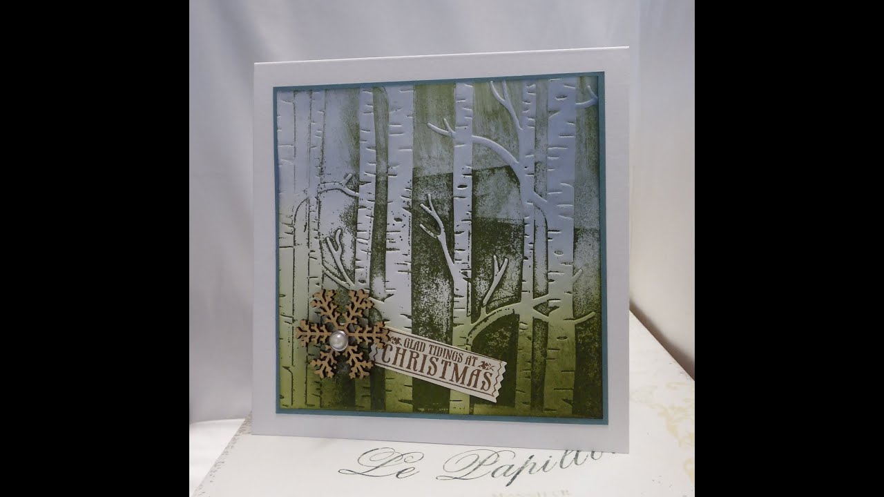 Using the Woodland Textured Impressions Embossing Folder as a Stamp ...