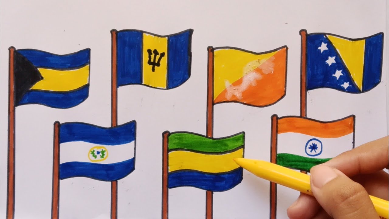 Gambar 7 Bendera Negara di Dunia (6) || Drawing - YouTube