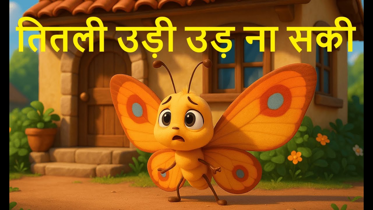 तितली उड़ी उड़ ना सकी |Titli Udhi Ud Na Saki | Hindi Rhymes for ...