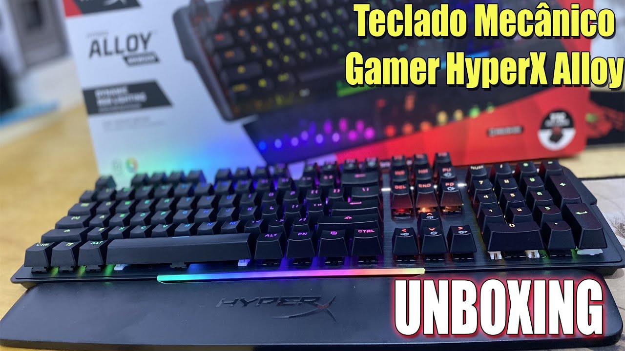Teclado Mecânico Gamer HyperX Alloy MKW100 - UNBOXING - YouTube