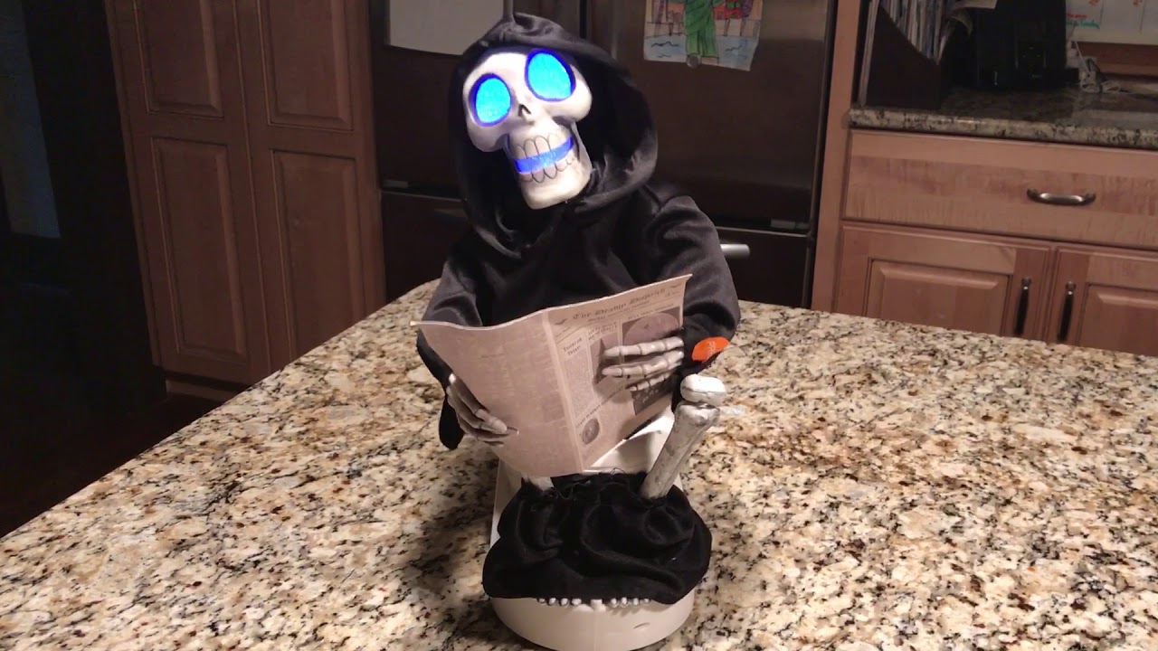 Farting Skeleton on the Toilet - YouTube