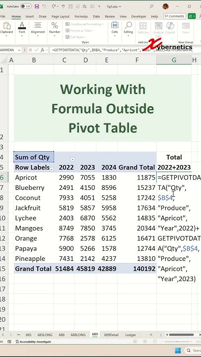 Calculations Outside of Pivot Tables - Excel Tips and Tricks - YouTube