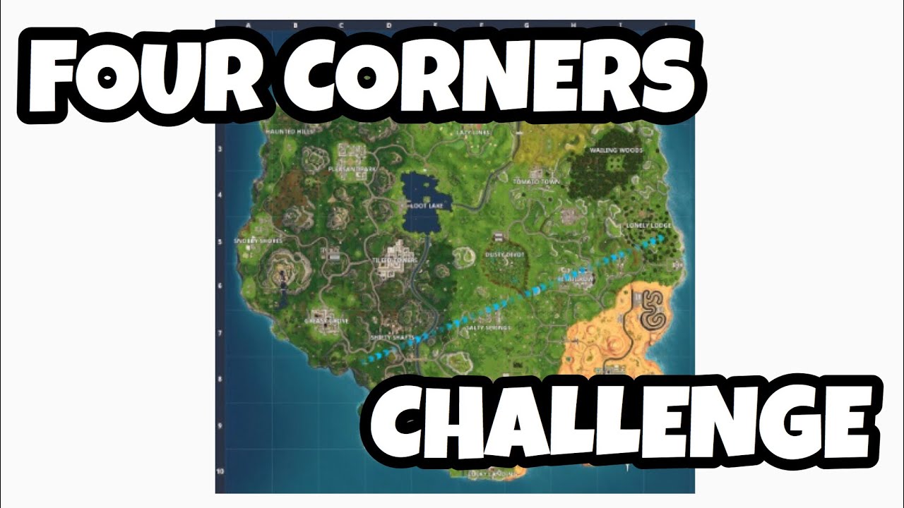 FORTNITE 4 CORNERS CHALLENGE - YouTube