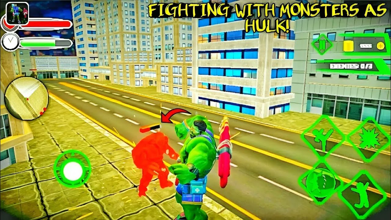 FIGHTING WITH MONSTERS AS HULK! - Gamma Powered Hero vs Monster ...