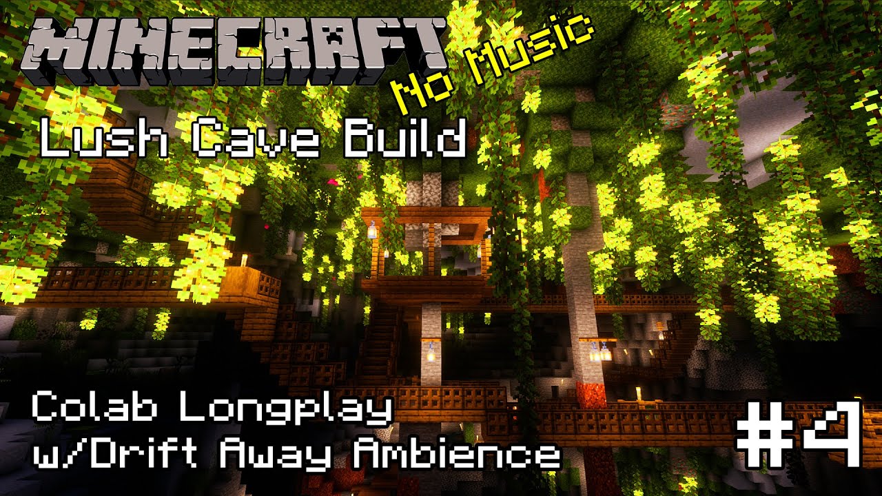 🌸 Minecraft Lush Cave Build Longplay Part 4 (No Music) - YouTube