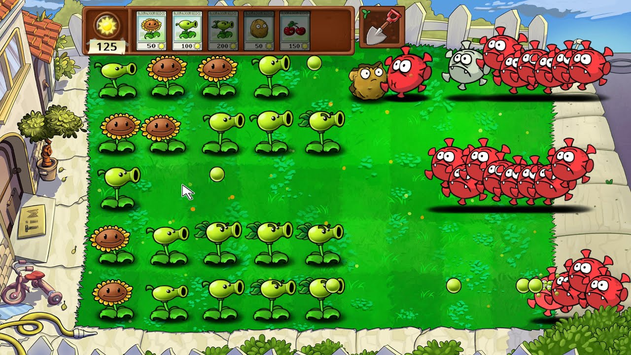 Plants vs. Zombies vs. Virus | Real game - YouTube
