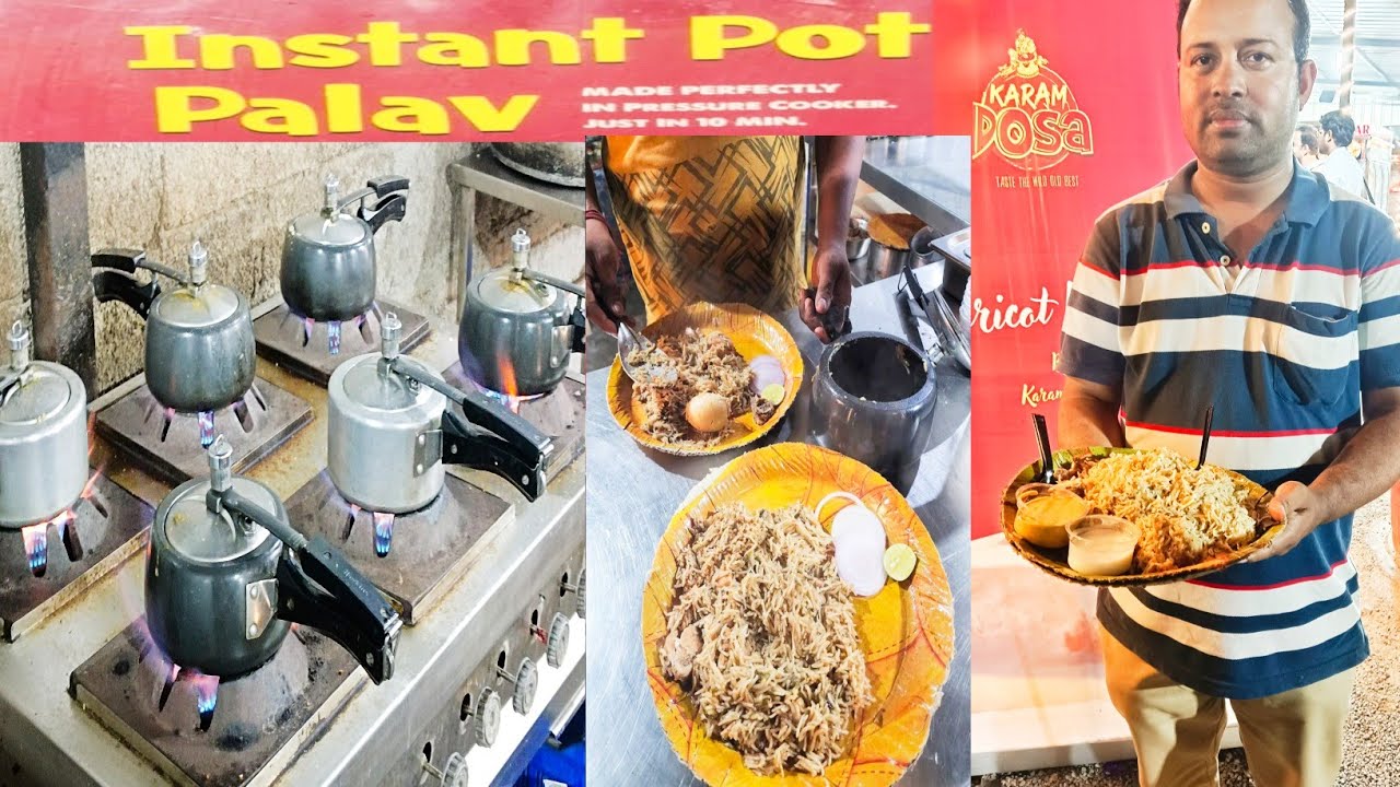 Instant Pressure Cooker Pot Palav|Making of Mutton,Chicken,Veg Pulao ...